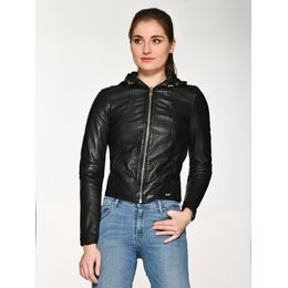 Maze Damen Lederjacke "Keys", schwarz, Gr. S, Obermaterial: 100% Lammleder. Futter: 100% Polyester, Jacken
