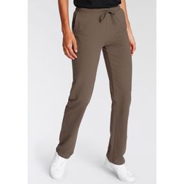 Flashlights Damen Sweathose, gr&uuml;n, Basic, Gr. 44, unifarben, Sweatware, Obermaterial: 95% Baumwolle, 5% Elasthan, Hosen, Mit Geradem Bein
