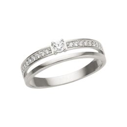 Firetti Damen Fingerring "Schmuck Geschenk Gold 333 Damenring Goldring", 17, Wei&szlig;gold 333, 2mm, wei&szlig;, Wei&szlig;gold 333, Fingerringe, mit Zirkonia (synth.)