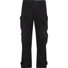 Urban Classics Herren Cargohose "Urban Classics Multi Pocket Cargo Pants"schwarz, Gr. 36, unifarben, 100% Baumwolle, Hosen