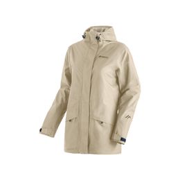Maier Sports Damen Outdoorjacke "Brocken Long W", braun, Gr. 46, 100% Polyester, Jacken, Damen Jacke wasserdicht, Funktionsjacke 2 Taschen au&szlig;en +