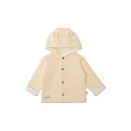 Liliput M&auml;dchen Sweatjacke, gelb, Gr. 68, unifarben, 80% Baumwolle, 20% Polyester, Sweatjacken, aus weichem Rippstrick mit Kapuze und B&auml;rchenohren
