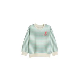 Marc O'Polo MARC O'POLO M&auml;dchen Sweatshirt "mit lustigen Herz-Ellbogen-Patches"summer sky stripe, Gr. 104, gestreift, Obermaterial: 100% Baumwolle, Sweatshirts