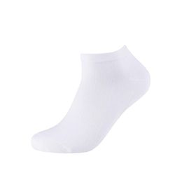 Camano Damen Sneakersocken "Sneakersocken 4er Pack", Gr. 35, wei&szlig;, 80% Viskose, 19% Polyamid, 1% Elasthan, uni, Socken