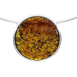 OSTSEE-SCHMUCK Damen Kette mit Anh&auml;nger "- Gleiter-Frouke 24 mm - Silber 925/000 - Bernstein", 42, Silber 925 (Sterlingsilber), silber, Silber 925