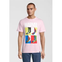 Recovered Herren T-Shirt "Marvel Spider-Man Pop Art Pink", rot, Gr. XXL, bedruckt, 100% Baumwolle, Shirts, im zeitlosen Design