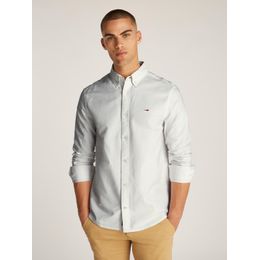 Tommy Jeans Plus "TJM REG OXFORD SHIRT EXT" in Gro&szlig;en Gr&ouml;&szlig;en, Logostickerei, Button-down-Kragen