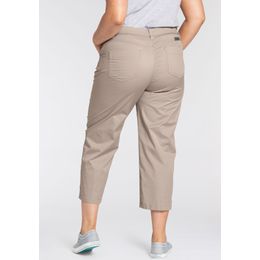 KjBRAND Damen 7/8-Hose "Babsie: bequemer Oberschenkel", beige, Gr. 42, unifarben, Web, Obermaterial: 98% Baumwolle, 2% Elasthan, Hosen, Sommerlich,