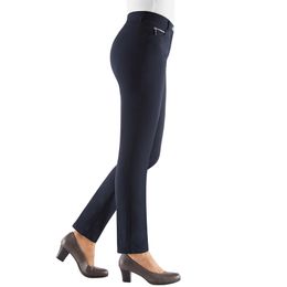 Stehmann Damen Thermohose, blau, Gr. 40, unifarben, 76% Viskose, 21% Polyamid, 3% Elasthan, Hosen