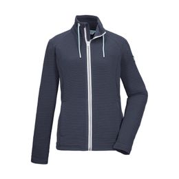 Killtec Damen Strickjacke "KOS 12 WMN FLX JCKT", blau, Gr. 44, Obermaterial: 100% Polyester, Strickjacken, Elastische Damenjacke, gestreift, mit