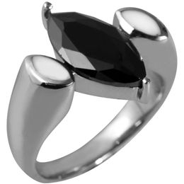 Adelia&acute;s ADELIA ́S Damen Fingerring "Damen Ring aus Edelstahl", 62, Edelstahl, schwarz, Edelstahl, Fingerringe