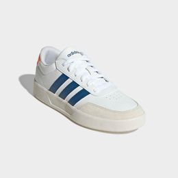 Herren Sneaker "BREAKNET 3.0", adidas Sportswear, Gr. 42cloud wei&szlig;, dusky petrol, lucid orange, Leder, Synthetik, Schuhe