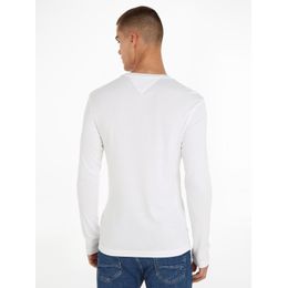 Tommy Jeans Herren Langarmshirt "TJM ORIGINAL RIB LONGSLEEVE", wei&szlig;, Basic, Gr. S, unifarben, Obermaterial: 100% Baumwolle, Shirts