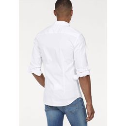 Tommy Jeans Herren Langarmhemd "Sabim Stretch Shirt", wei&szlig;, Gr. L, unifarben, Web, Obermaterial: 97% Baumwolle, 3% Elasthan, Hemden, Stretch Hemd,