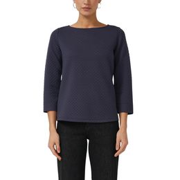 Damen Sweatshirtdunkelblau, Gr. 42, s.Oliver BLACK LABEL, unifarben, Web, Obermaterial: 57% Polyester, 40% Viskose, 3% Elasthan, Sweatshirts, im