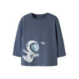 name it M&auml;dchen Langarmshirt "NMMDACEK LS NREG TOP BOX"vintage indigo, Gr. 92, Jersey, Obermaterial: 95% Baumwolle, 5% Elasthan, Shirts