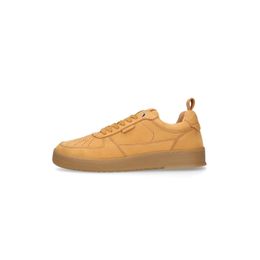 N91 Herren Sneaker "Bball M AN", Gr. 45, gelb, Kalbsnubuk, Schuhe, Halbschuh Leder handgefertigt, sportlicher Freizeitschuh Herren