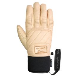 Reusch Damen Skihandschuhe "Legacy R-TEX XT", beige, Gr. 9, mehrfarbig, 50% Polyester, 50% Rindsleder, Handschuhe, mit wasserdichter, atmungsaktiver
