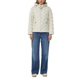 s.Oliver Damen Steppjackesanftes wei&szlig;, Gr. 40, unifarben, Steppware, Obermaterial: 100% Polyester, Jacken, mit Kapuze