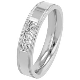 Adelia&acute;s ADELIA ́S Damen Fingerring "Damen Ring aus Edelstahl", 52, Edelstahlsilber, Edelstahl, Fingerringe