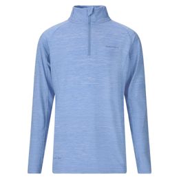 Endurance Jungen Fleeceshirt "Earl", blau, Gr. 164, unifarben, 88% Polyester, 12% Elasthan, Shirts, Mit innovativer Quick Dry-Technologie