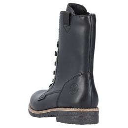 Rieker Damen Winterstiefelette, Gr. 39, schwarz, Lederimitat, Schuhe, mit Warmfutter