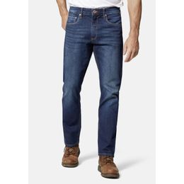 Herren 5-Pocket-Jeans "Denver Regular Straight Stretch Jeans", blau, Gr. 34, HERO by John Medoox, Denim/Jeans, 98% Baumwolle, 2% Elasthan, Jeans,