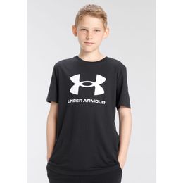 Under Armour Jungen T-Shirt "SPORTSTYLE LOGO SHORTSLEEVE", schwarz, Gr. M, Obermaterial: 60% Baumwolle, 40% Polyester, Shirts