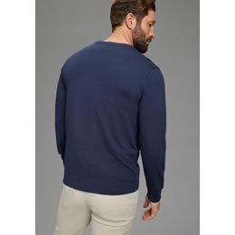 MAN'S WORLD MAN'S WORLD Herren Langarmshirt "Neue Kollektion", blau, Gr. 4XL, unifarben, Single Jersey, Obermaterial: 100% Baumwolle, Shirts, casual Stil,
