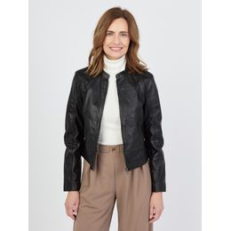 JCC Damen Lederjacke "31023630", schwarz, Gr. 44, Obermaterial: 100% Lammleder; Futter: 100% Polyester, Jacken
