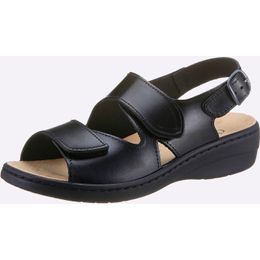 CLASSIC Damen Sandalette, Gr. 39, schwarz, Glattleder, Schuhe