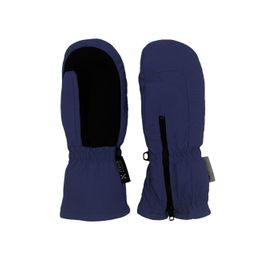 MaxiMo M&auml;dchen F&auml;ustlinge, blau, Gr. 3, Stoff, Kunstfaser, Handschuhe, mit Rei&szlig;verschlu&szlig;, atmungsaktiv, beschichtet, langer Schaft