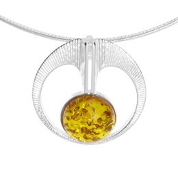 OSTSEE-SCHMUCK Damen Kette mit Anh&auml;nger "- Gleiter-Torid - Silber 925/000 - Bernstein", 50, Silber 925 (Sterlingsilber), silber, Silber 925