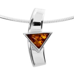 OSTSEE-SCHMUCK Damen Kette mit Anh&auml;nger "- Gleiter-Ingiara - Silber 925/000 - Bernstein", 45, Silber 925 (Sterlingsilber), silber, Silber 925