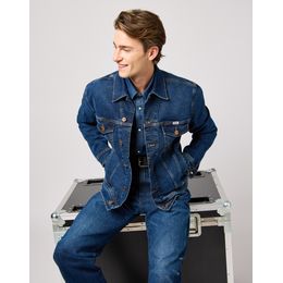 Wrangler Herren Jeansjacke "WESTERN DENIM JACKET", blau, Gr. S, Denim/Jeans, Obermaterial: 99% Baumwolle, 1% Elasthan, Jacken
