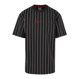 T-Shirt Karl Kani "Karl Kani Herren", Jungen, Gr. L, schwarz-wei&szlig; (blk, wht, rot), 100% Baumwolle, gestreift, normal, Rundhals, Shirts T-Shirt