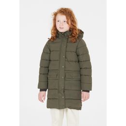 ZIGZAG Jungen Outdoorjacke "Luisa", gr&uuml;n, Gr. 110, unifarben, 100% Polyester, Jacken, mit 8000 mm Wassers&auml;ule und langem Schnitt