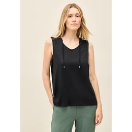 Cecil Damen Tr&auml;gertop, schwarz, Gr. M, unifarben, Web, 50% Baumwolle, 50% Modal, Tops, im soften Baumwoll-Mix
