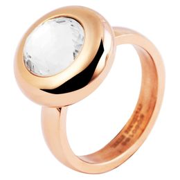Adelia&acute;s ADELIA ́S Damen Fingerring "Damen Ring aus Edelstahl", 54, Edelstahl, rosa, Edelstahl, Fingerringe