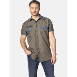 Jan Vanderstorm Herren Kurzarmhemd "Kurzarmhemd HERKKO", beige, Gr. XXXL, Obermaterial: 100% Baumwolle CO., Hemden