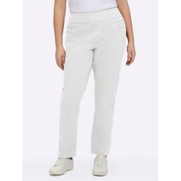 Casual Looks Damen Schlupfhose, wei&szlig;, Gr. 225, unifarben, 65% Baumwolle, 33% Polyester, 2% Elasthan, Hosen