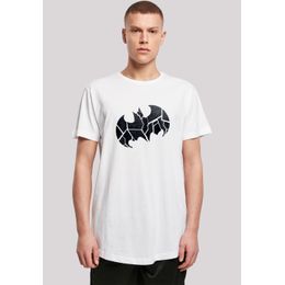 F4NT4STIC Herren T-Shirt "Long Cut T-Shirt 'DC Comics Batman Logo'", wei&szlig;, Gr. M, Obermaterial: 100% Baumwolle, Shirts, Herren,Premium