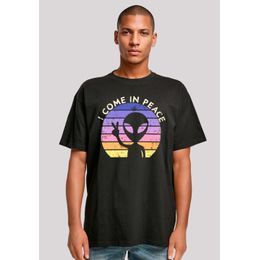 F4NT4STIC Herren T-Shirt "Alien Peace Sunset", schwarz, Gr. S, Obermaterial: 100% Baumwolle, Shirts, Premium Qualit&auml;t