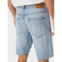 Only & Sons ONLY & SONS Herren Shorts "ONSEDGE LB 2041 AZG DNM SHORTS", blau, Gr. XL, unifarben, Web, Obermaterial: 100% Baumwolle, Hosen