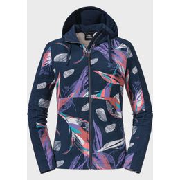 Sch&ouml;ffel SCH&Ouml;FFEL Damen Fleecejacke "Fleece Hoody Locarno L", blau, Gr. 44, Oberstoff Rumpf unten: 63% Baumwolle 31% Polyester 6% Elasthan Oberstoff Rumpf