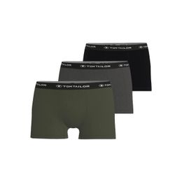Tom Tailor Herren Boxershorts "Buffer", Gr. XL, gr&uuml;n, Single Jersey, Obermaterial: 95% Baumwolle, 5% Elasthan, meliert, Unterhosen, weich, bequem,