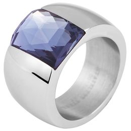 Adelia&acute;s ADELIA ́S Damen Fingerring "Damen Ring aus Edelstahl", 56, Edelstahl, blau, Edelstahl, Fingerringe