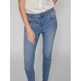 Vila Damen Skinny-fit-Jeans "VISARAH WU05 RW SKINNY JEANS - NOOS", blau, Gr. XXL, unifarben, Denim/Jeans, Obermaterial: 82% Baumwolle, 10% sonstige