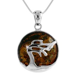 OSTSEE-SCHMUCK Damen Kette mit Anh&auml;nger "- Windfl&uuml;chter 21 mm - Silber 925/000 - Bernstein", 45, Silber 925 (Sterlingsilber), silber, Silber 925