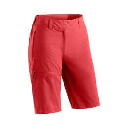 Maier Sports Damen Outdoorhose "Lulaka Bermuda Loop", rot, Gr. 42, 100% Polyester, Hosen, Damen Shorts, kurze Wanderhose, Outdoor-Hose, 3 Taschen,